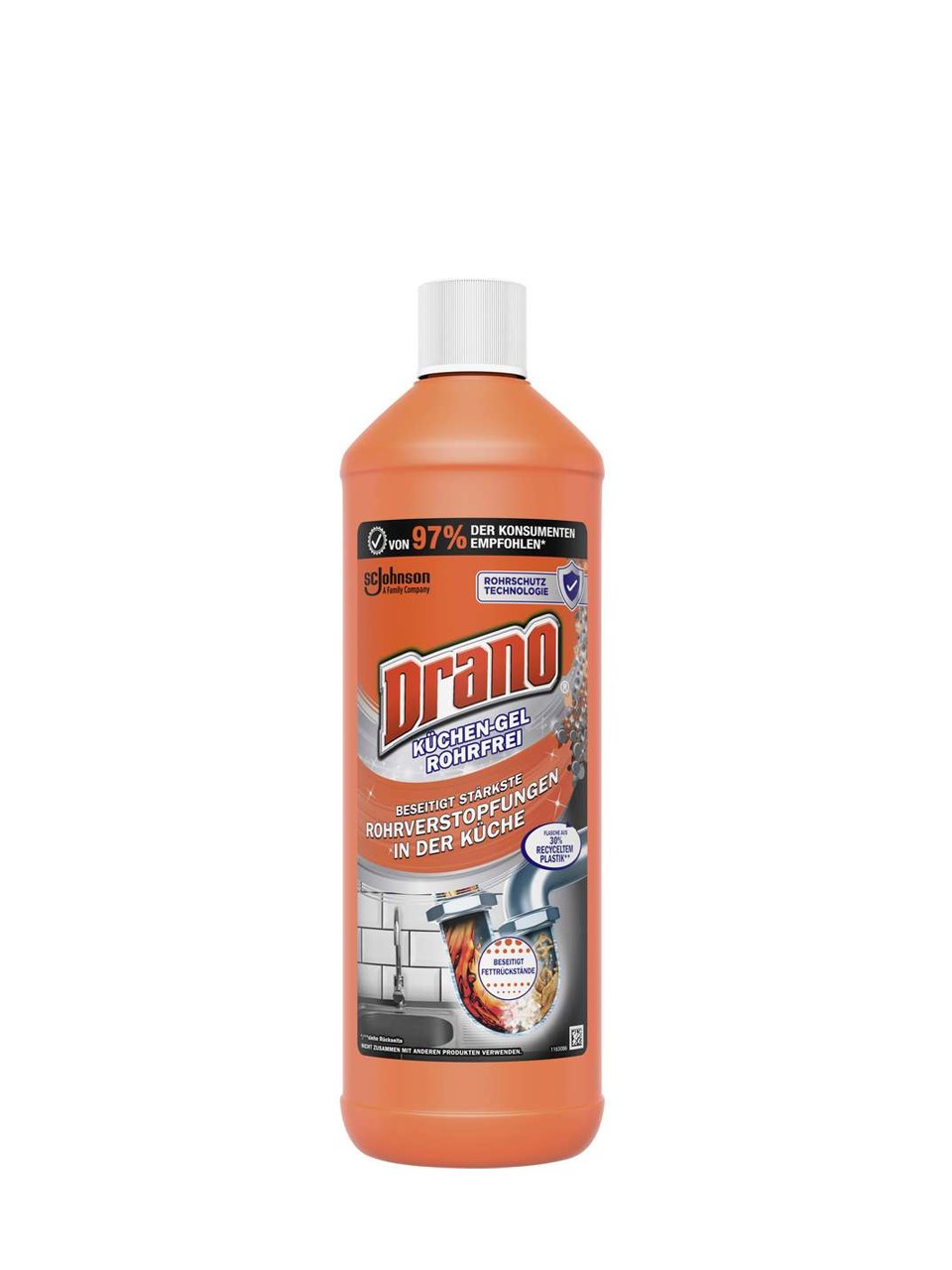 Gel de curatare pentru tubulatura din bucatarie Drano Kitchen 1 L ...