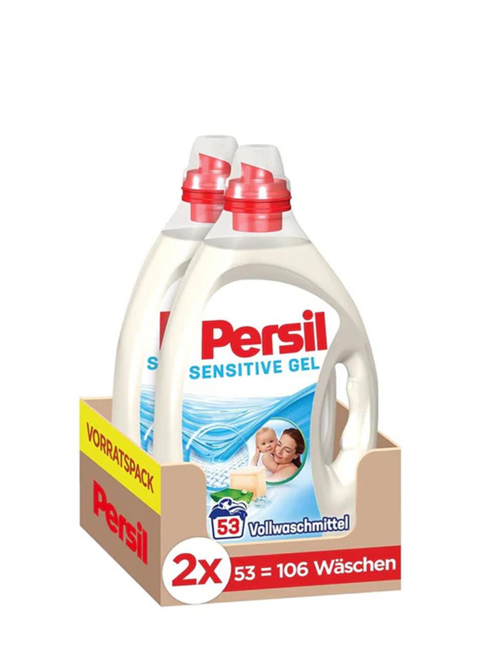 Persil Sensitive, detergent gel universal pentru rufe, 106 spalari, 2 x ...